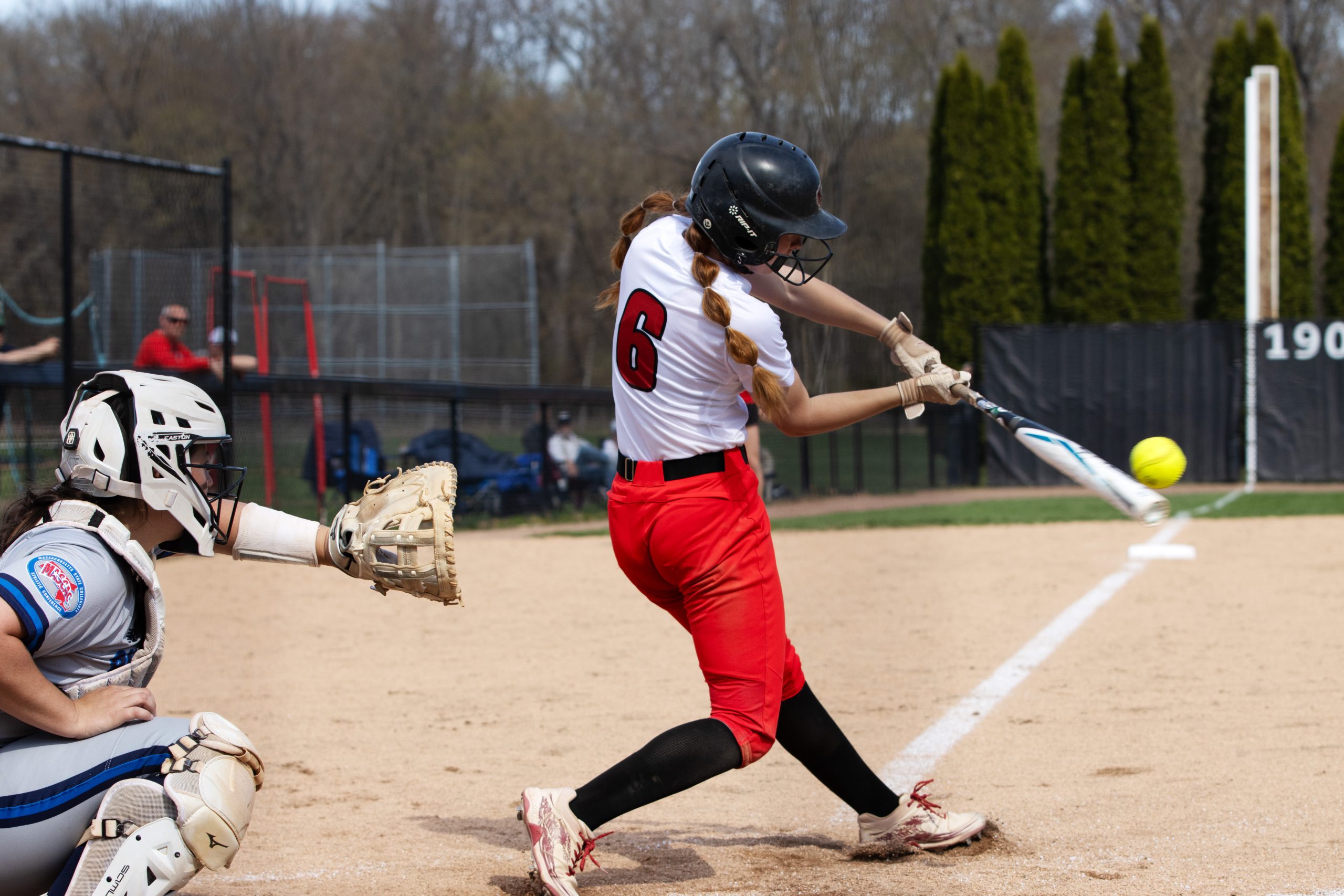 Softball splits home double-header – The Equinox